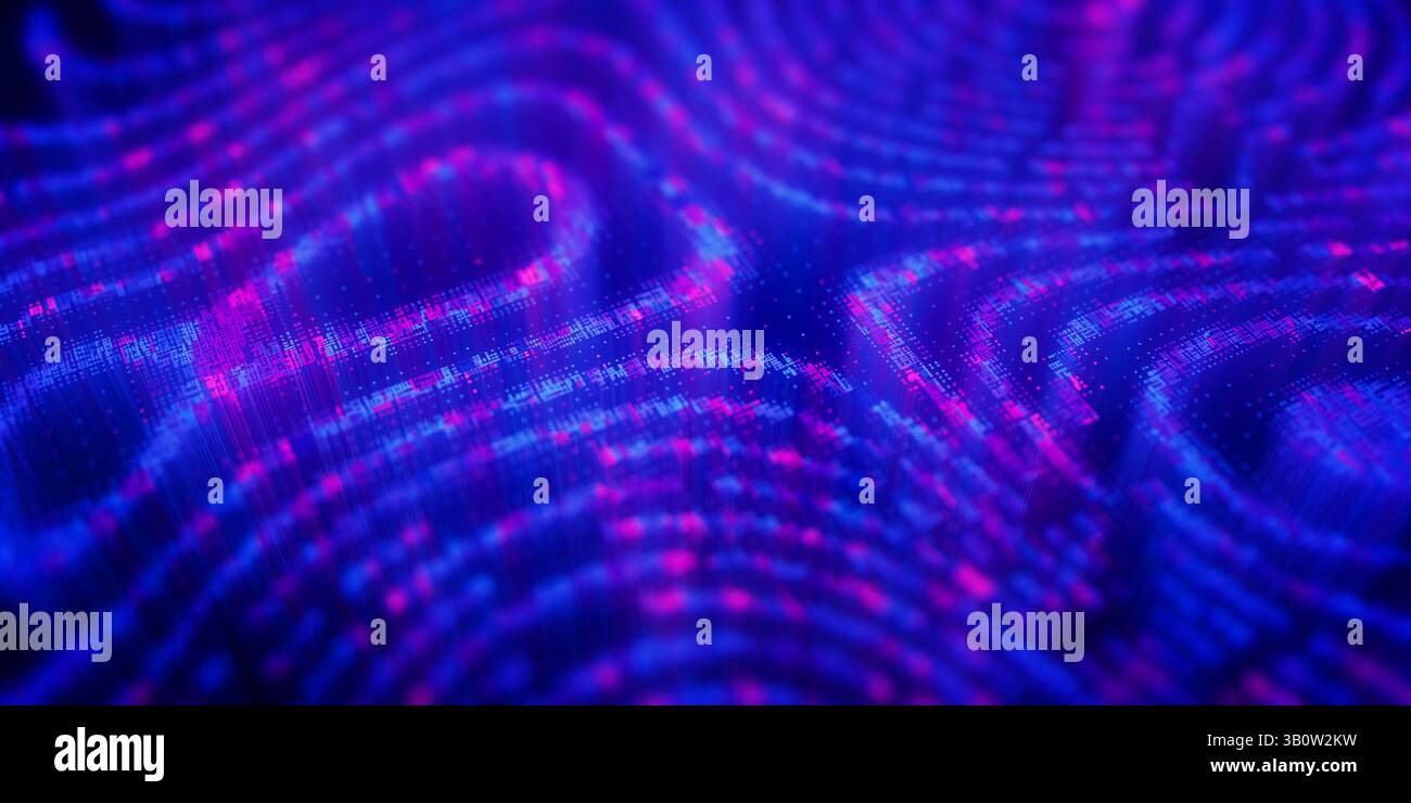 Big Data clusters complex graph. Quantum computing patterns. Cyber ...