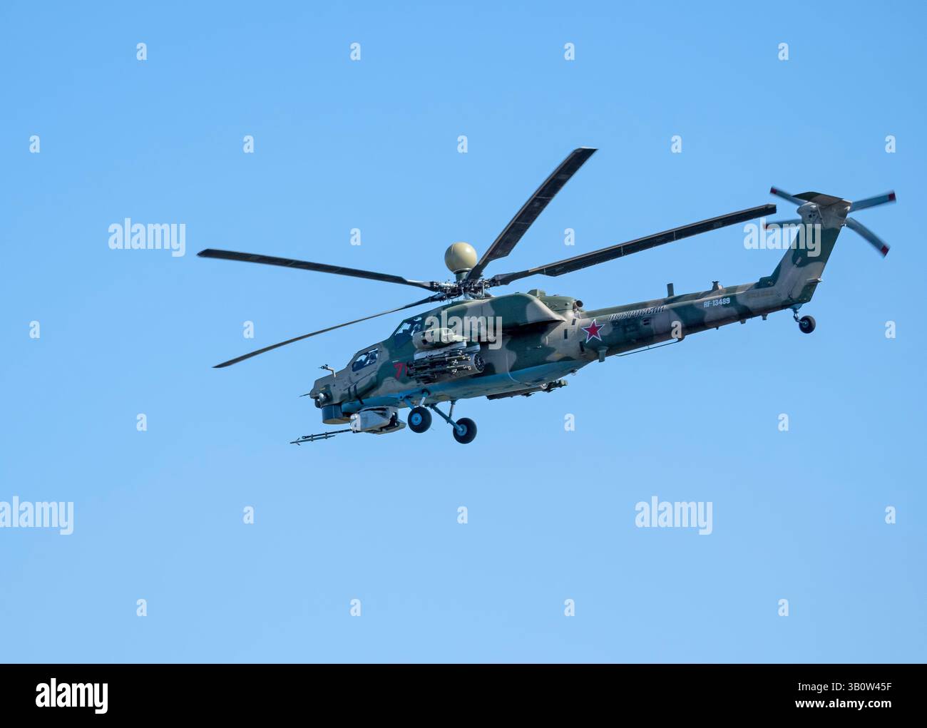 Demonstration of the Mil Mi-28 attack helicopter of the Russian Air ...