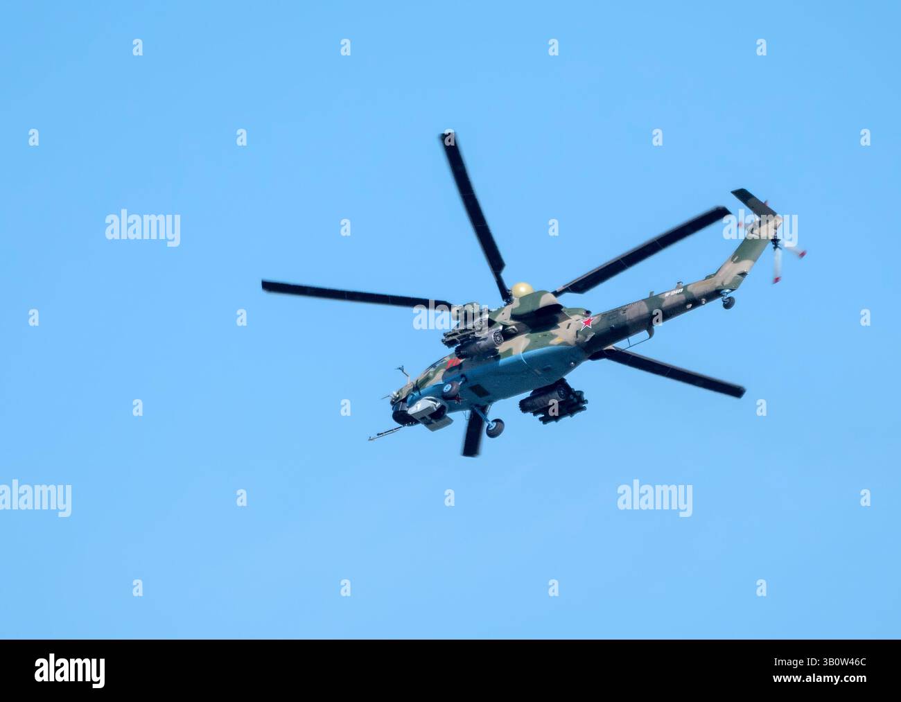Demonstration of the Mil Mi-28 attack helicopter of the Russian Air ...