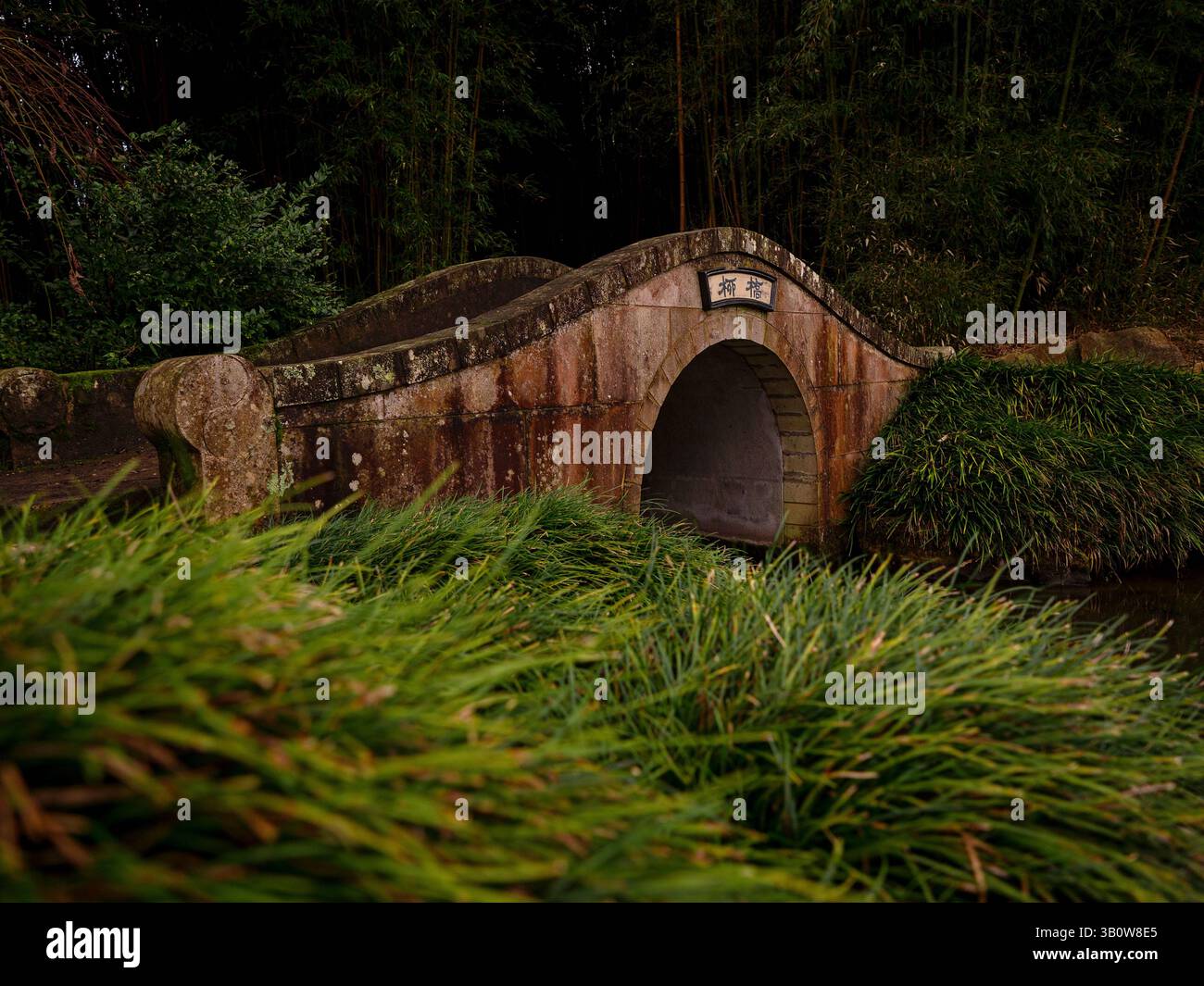 Bamboo bridge over small stream hi-res stock photography and images - Alamy