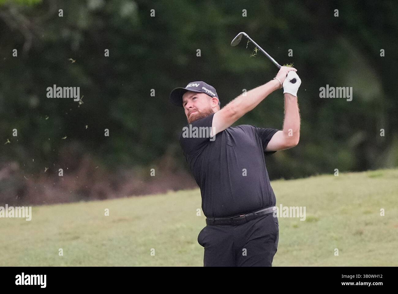 Shane Lowry, of Ireland, hits on the 10th fairway during the first ...