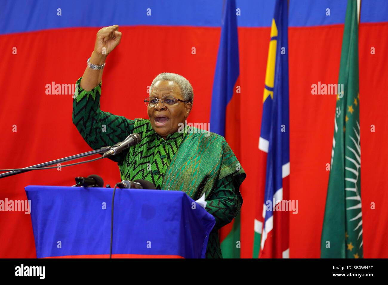 FILE - Namibian President Netumbo Nandi-Ndaitwah addresses a news ...