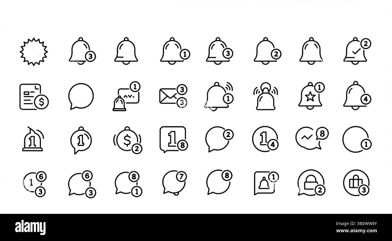 Web dashboard symbols Cut Out Stock Images & Pictures - Alamy