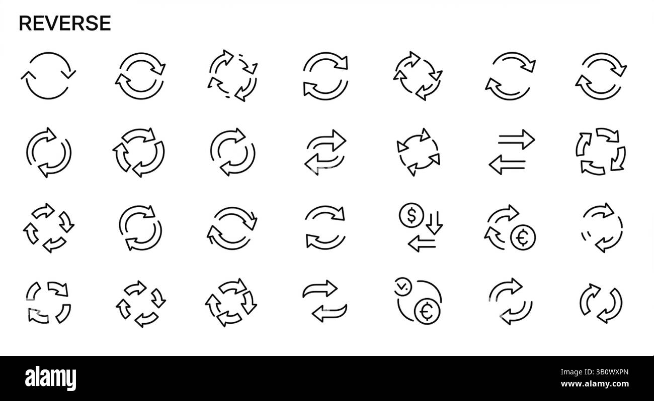 Asset reallocation icons hi-res stock photography and images - Alamy