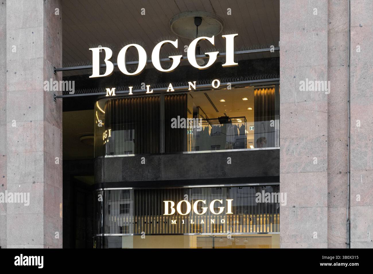 Milan, Italy - April, 12, 2025: Boggi Milano fashion store exterior ...