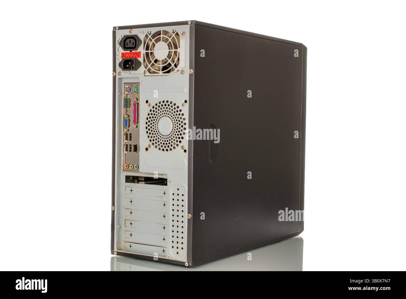 One desktop computer, macro, isolated on white background Stock Photo ...