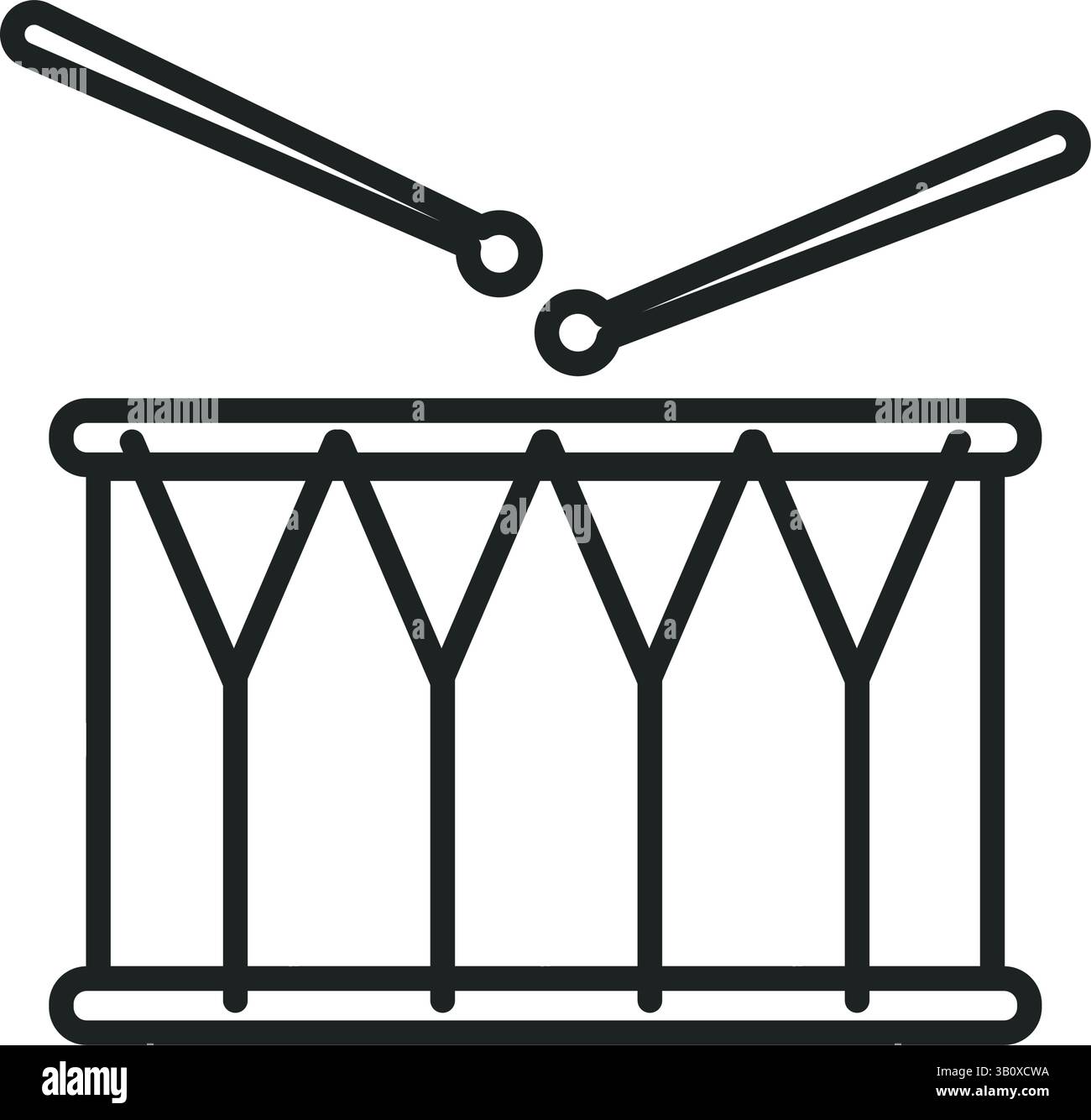 Snare drum with sticks. Vector illustration Stock Vector Image & Art ...