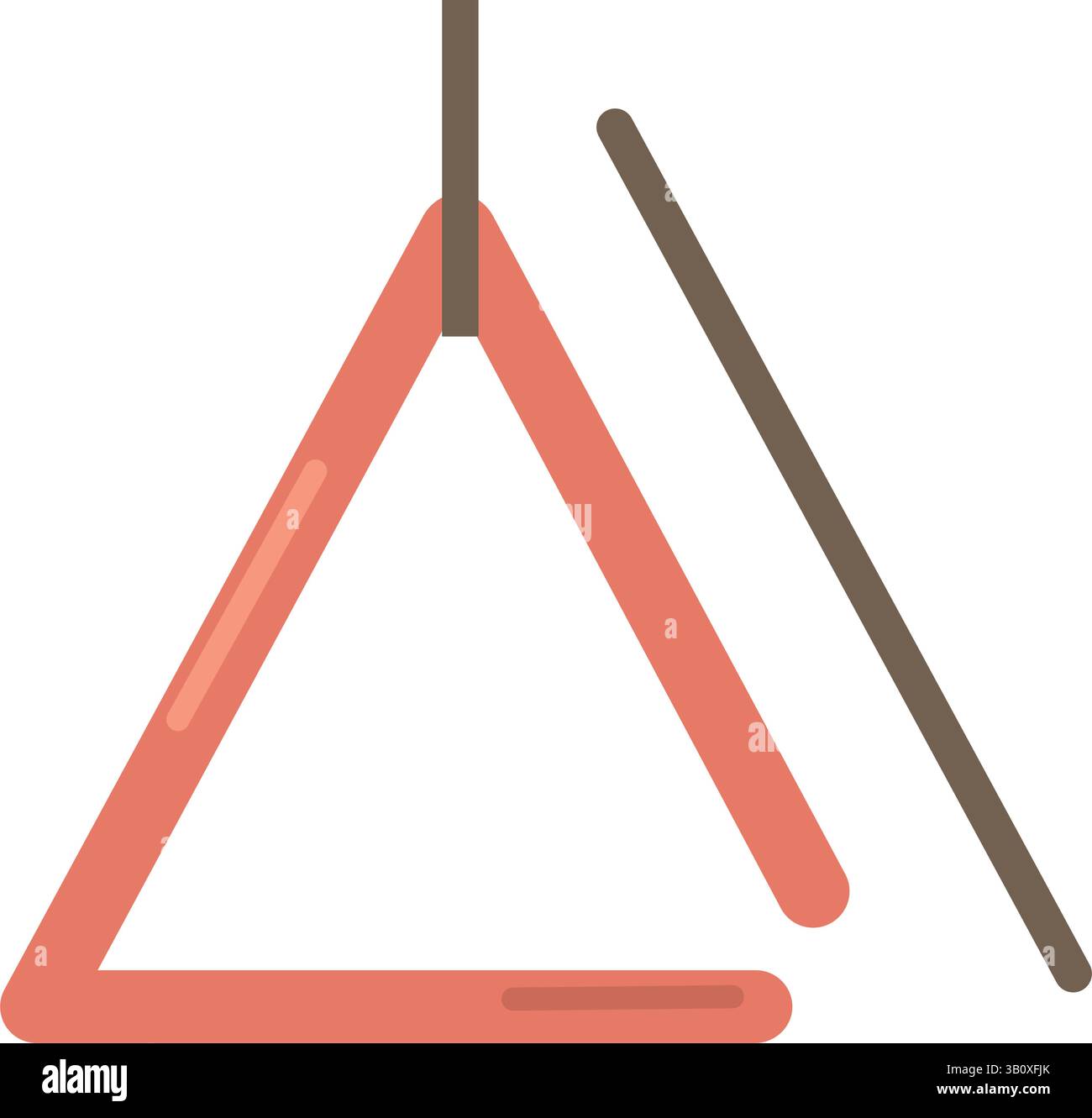 Triangle icon flat cartoon. Vector illustration Stock Vector Image ...