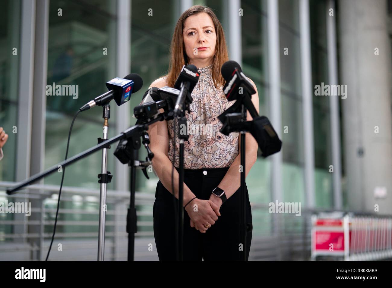 Mississauga, Canada. 24th Apr, 2025. Kristy Denette, spokesperson for ...