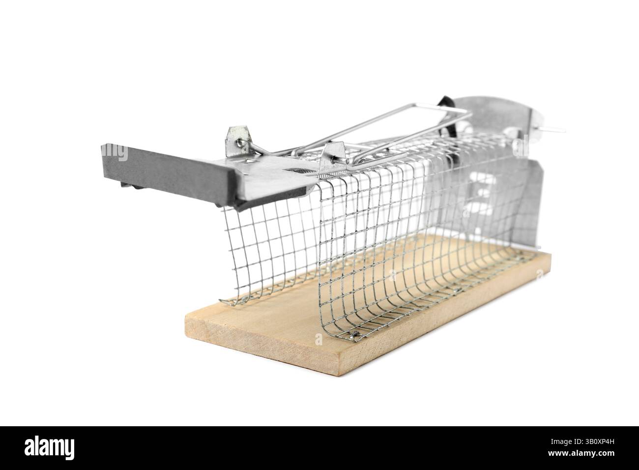 One empty mouse trap isolated on white Stock Photo - Alamy