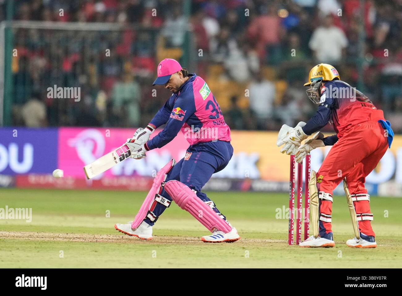 Rajasthan Royals' Nitish Rana plays a shot during the Indian Premier ...