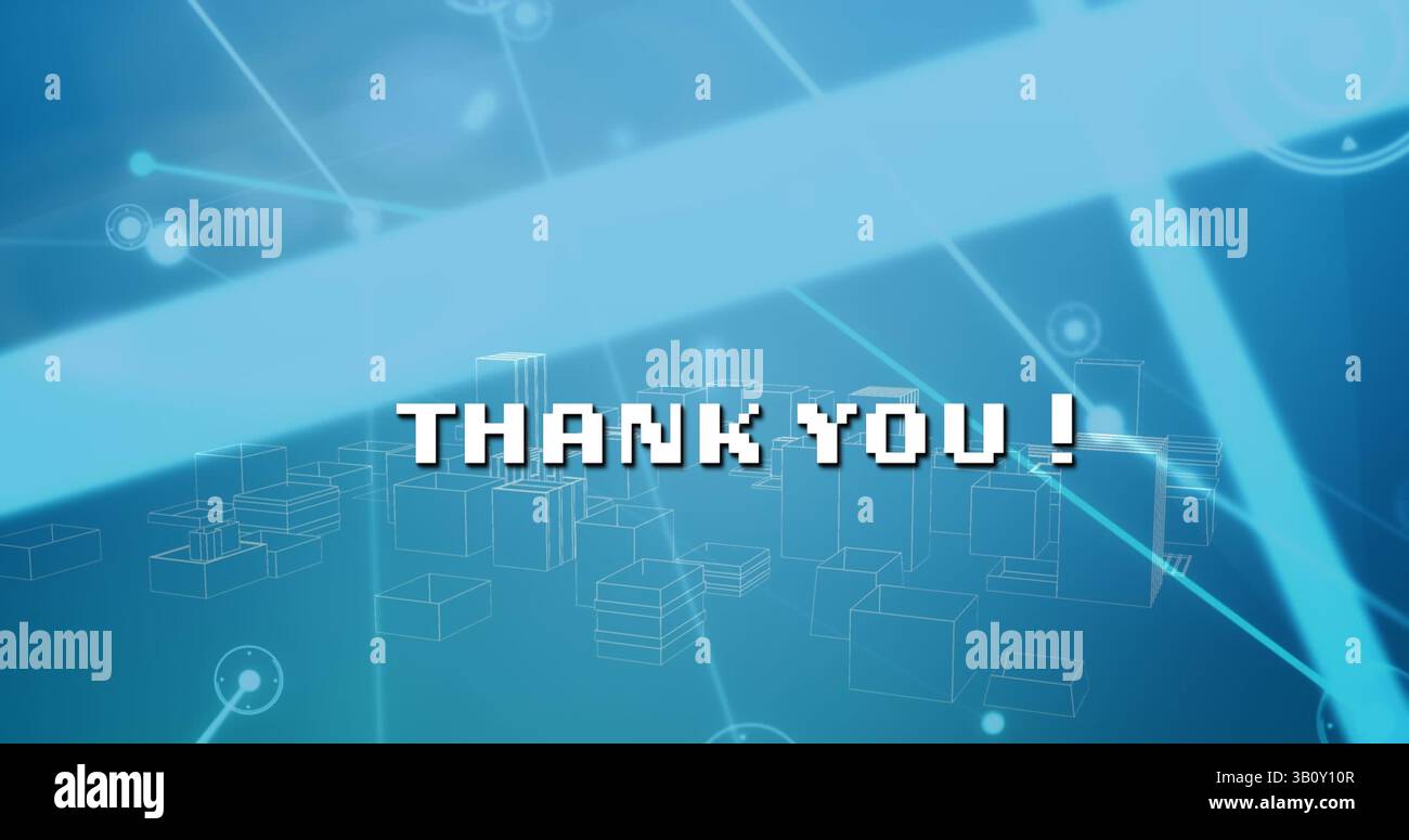 Thank text banner network connections hi-res stock photography and ...