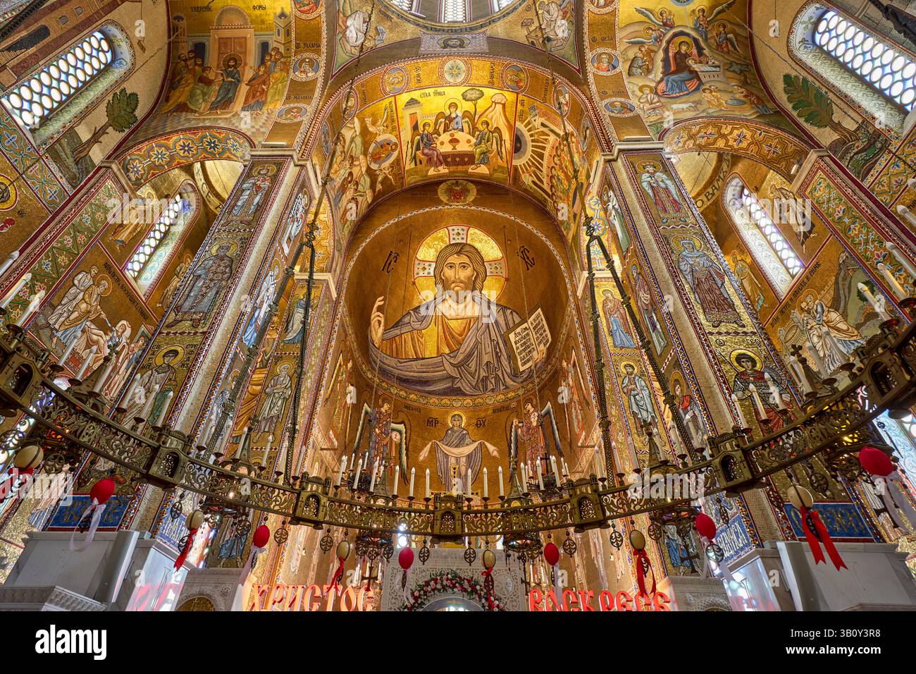 Image of Christ Pantocrator in the Church of the Intercession of the ...