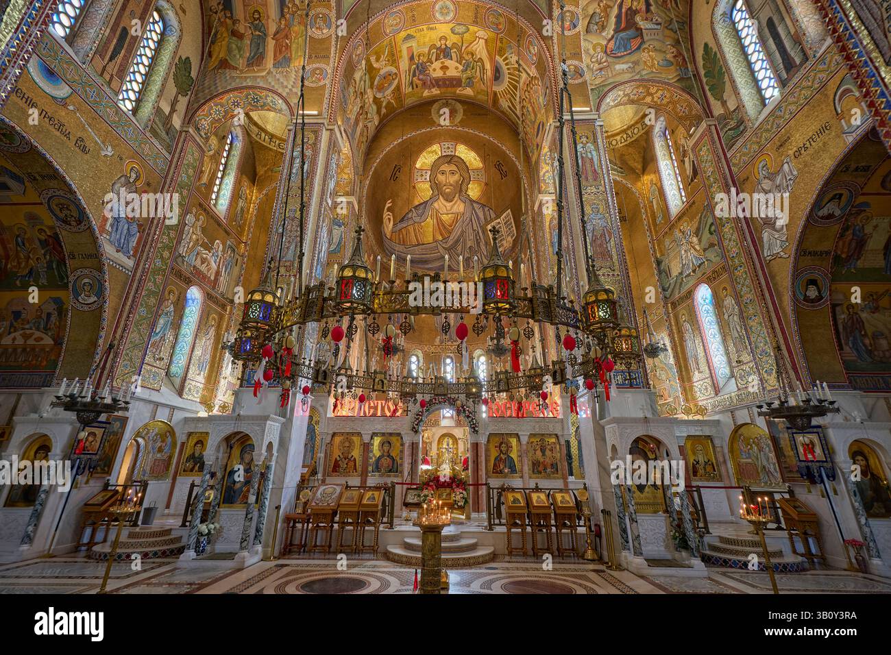 Interior of the Church of the Intercession of the Holy Virgin in ...