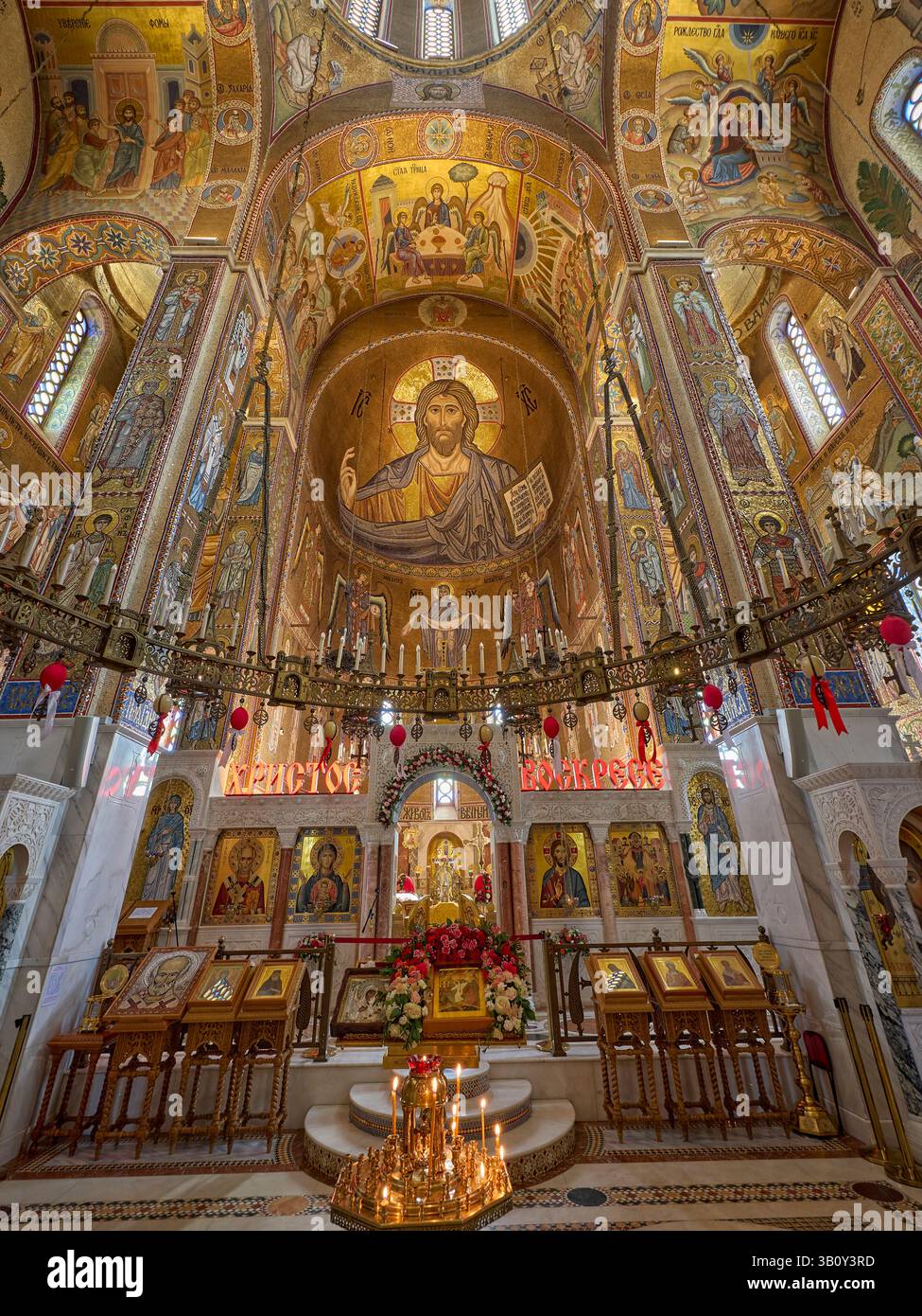 Interior of the Church of the Intercession of the Holy Virgin in ...