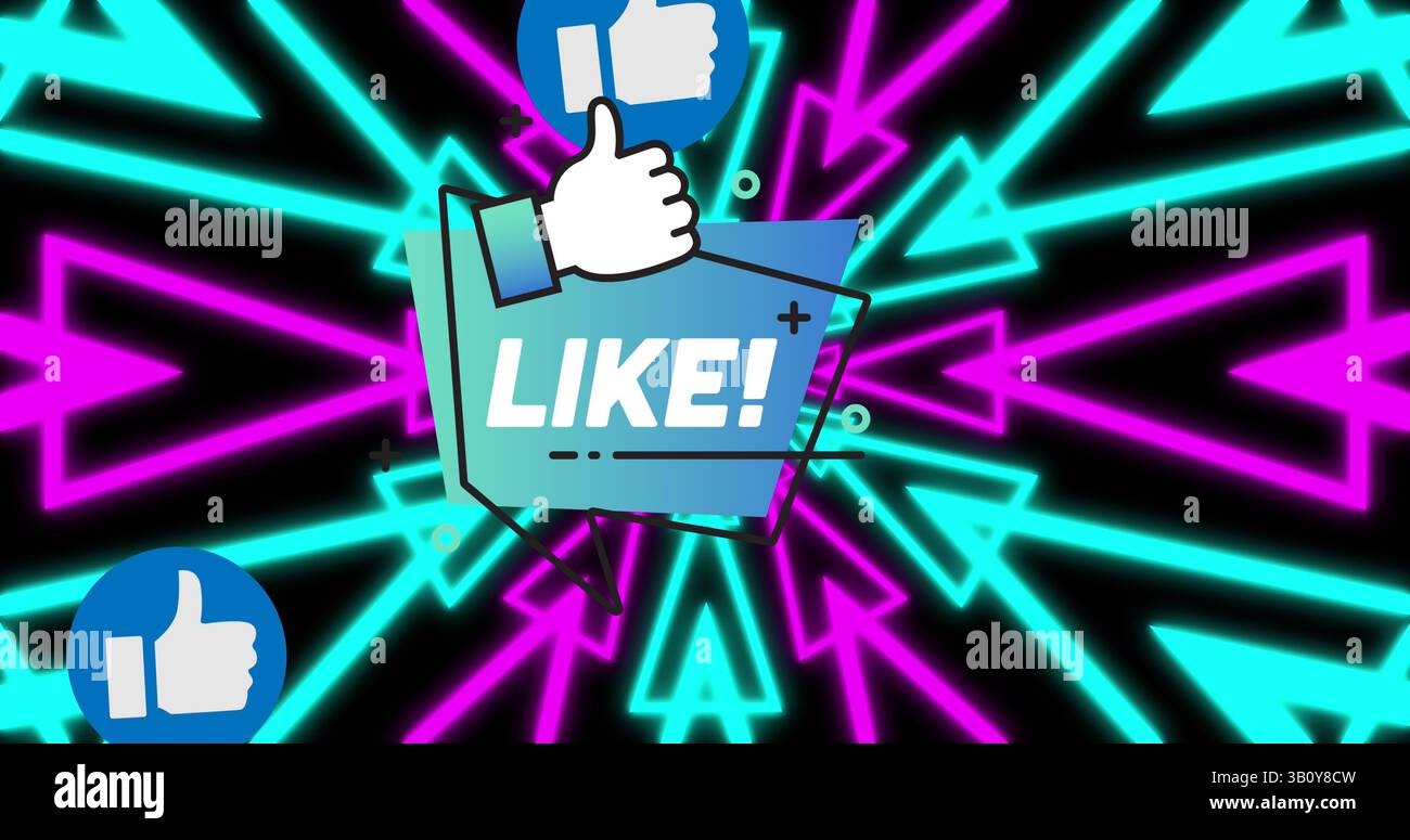 Image of like text over arrows Stock Photo - Alamy