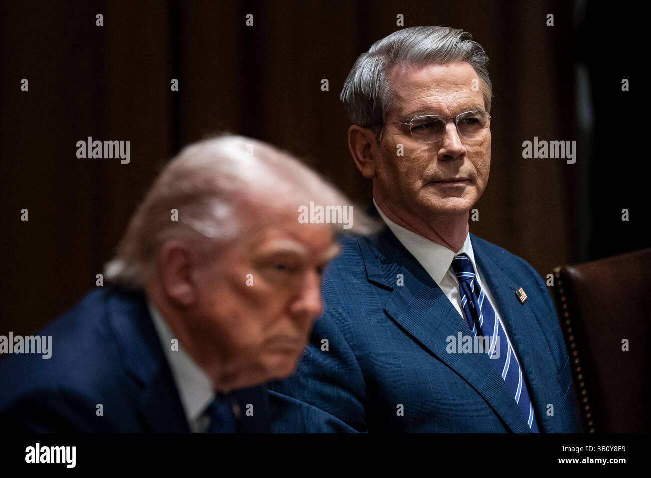 Washington, USA. 24th Apr, 2025. US President Donald Trump and Scott ...