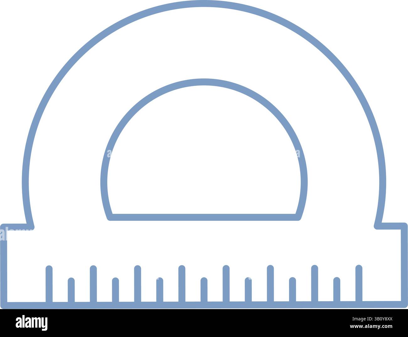 Blue protractor outline. Vector illustration Stock Vector Image & Art ...