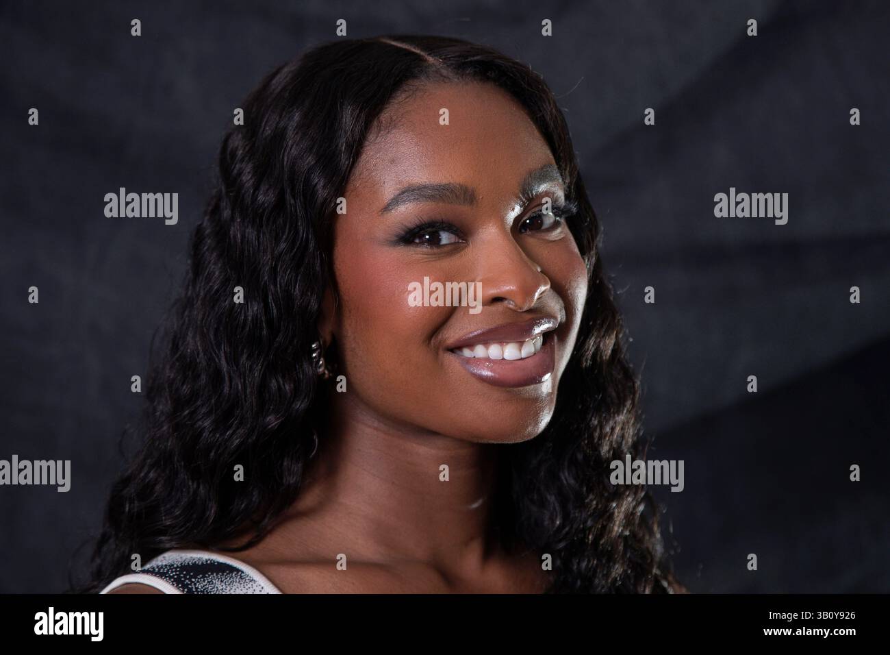 Coco Jones poses for a portrait on Monday, April 21, 2025, in New York ...