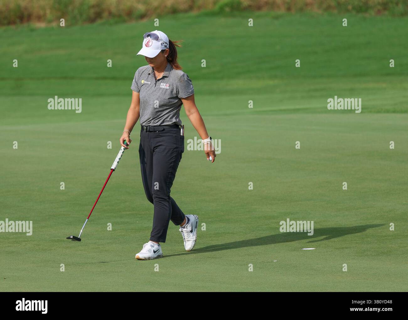 THE WOODLANDS, TX - APRIL 24: Jenny Bae (USA) is on 2 green after her ...