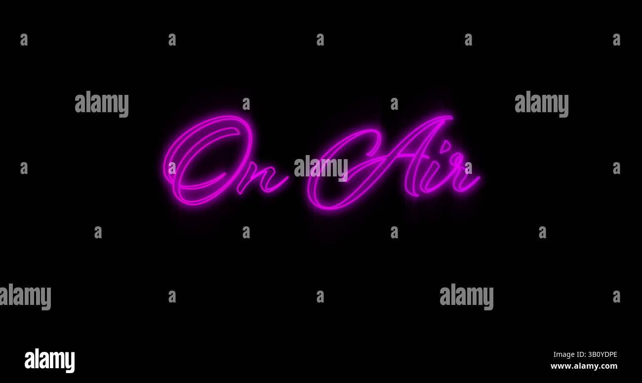 Image of on air text over black background Stock Photo - Alamy