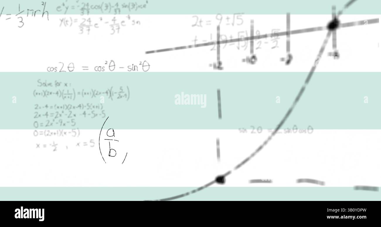 Image of mathematical equations on white background Stock Photo - Alamy