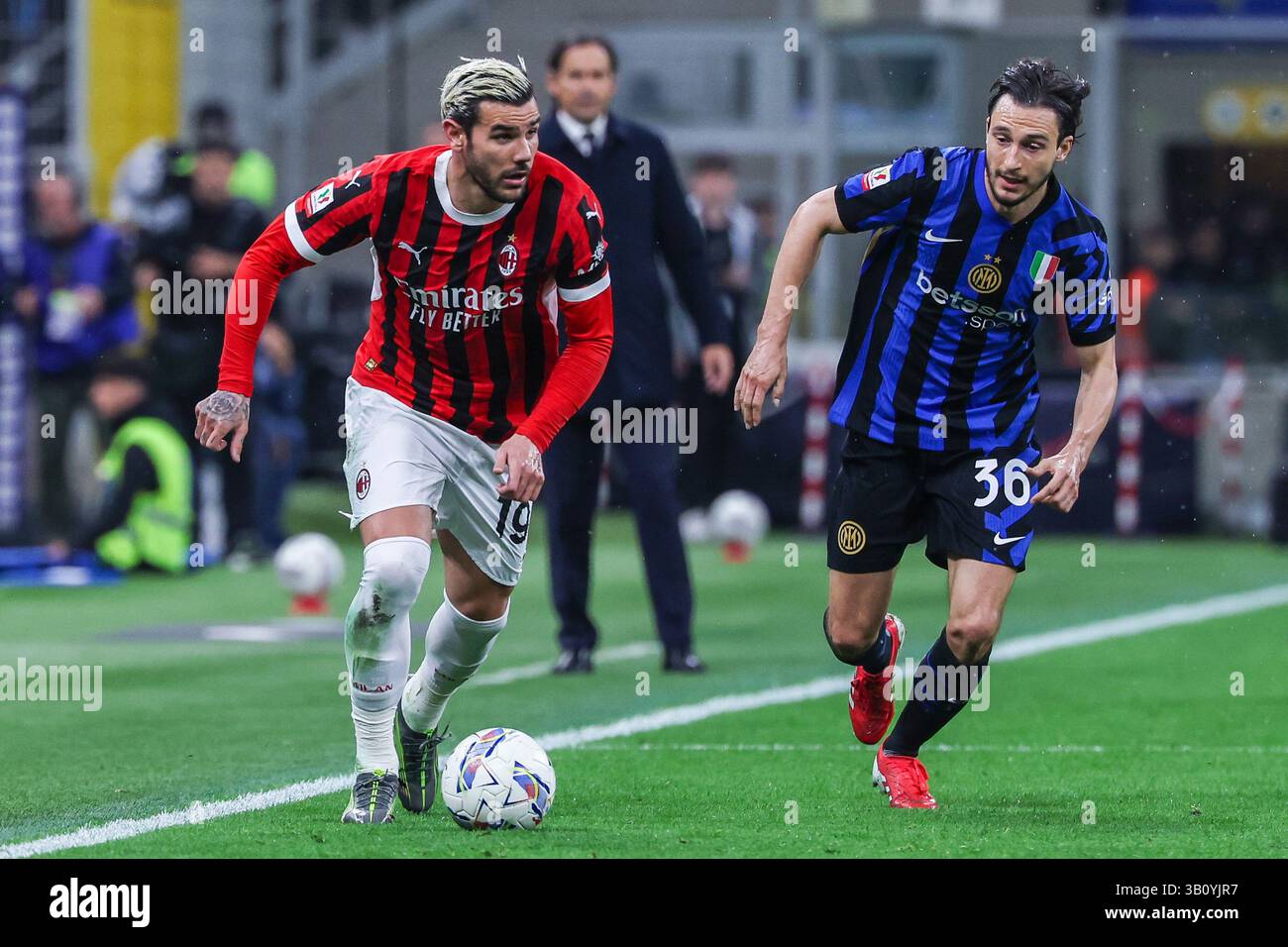 Milan, Italien. 23rd Apr, 2025. Theo Hernandez of AC Milan seen in ...