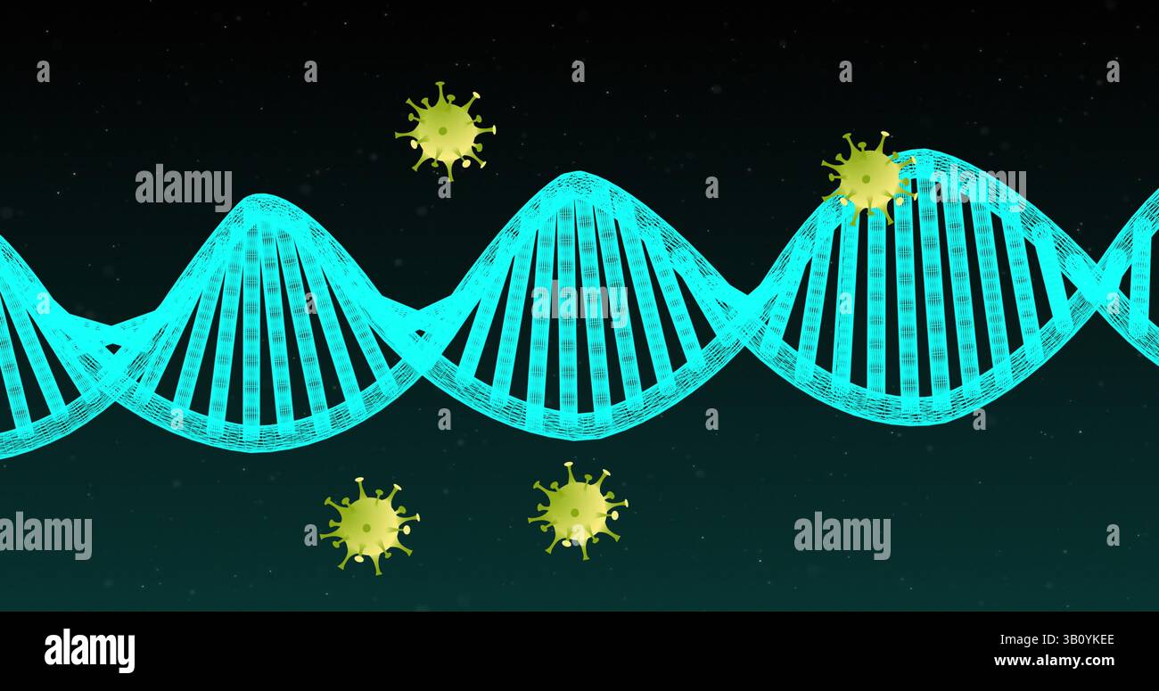 Floating cyan blue dna hi-res stock photography and images - Alamy