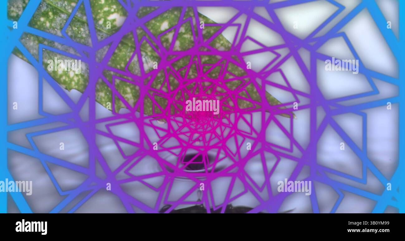 Image of colorful shapes over drop falling into water Stock Photo - Alamy