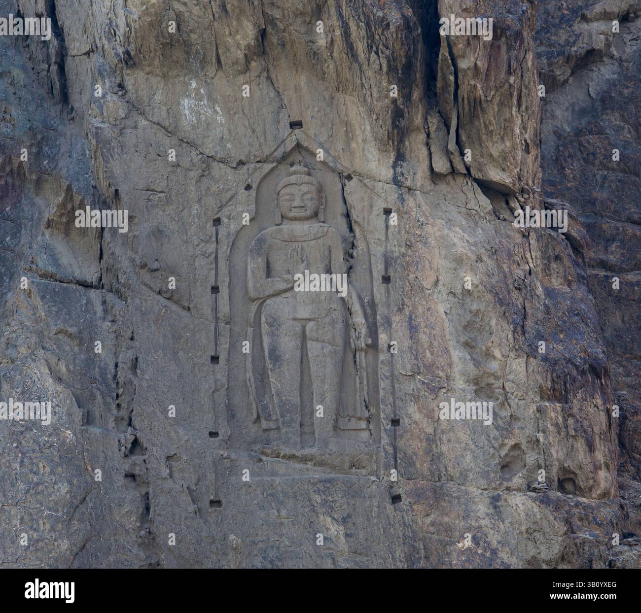 Yashani Buddha Carving at Kargah Nala, Gilgit, Pakistan Stock Photo - Alamy