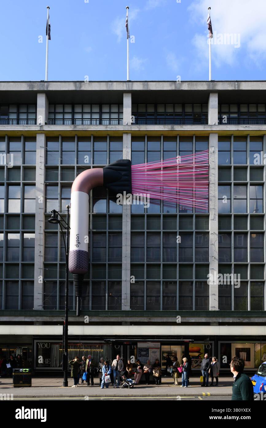 EDITORIAL USE ONLY General view of a 40ft inflatable Dyson Supersonic r ...