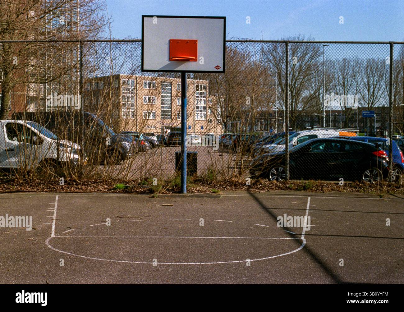 Basket Ball Field. Neighbourhood BasketBall Field and Parking lot at ...