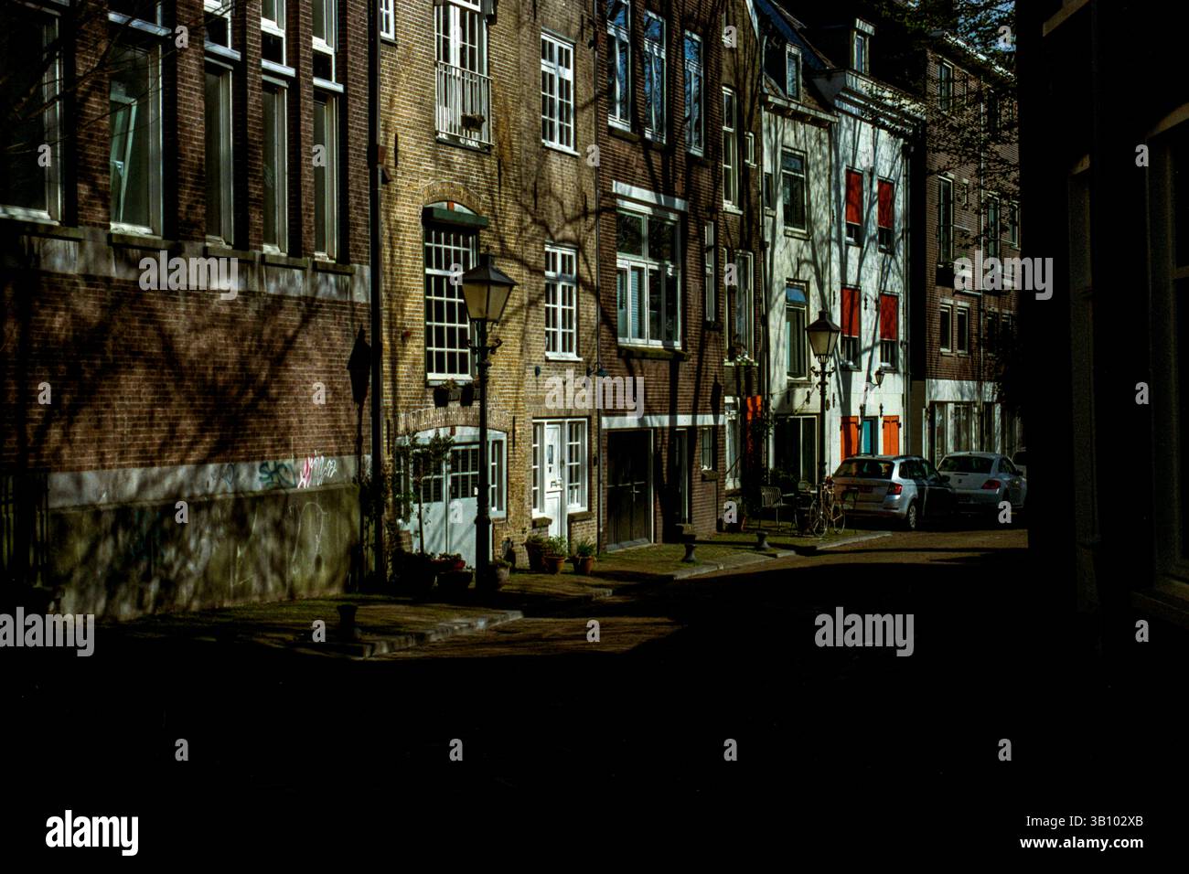 Historical Street Delfshaven. Retro and Vintage, neighbourhood Street ...