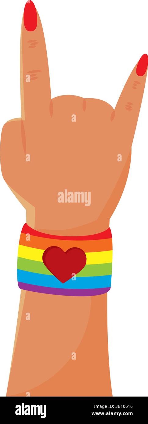 Heart hand gesture pride Stock Vector Images - Alamy