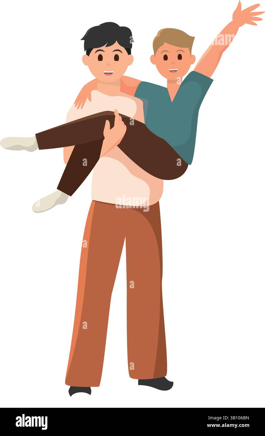 Happy gay couple. Vector illustration Stock Vector Image & Art - Alamy