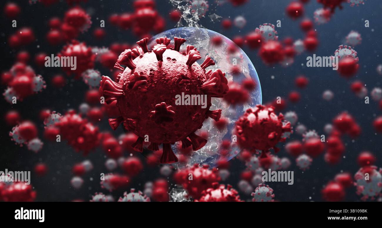 Floating central virus particle hi-res stock photography and images - Alamy