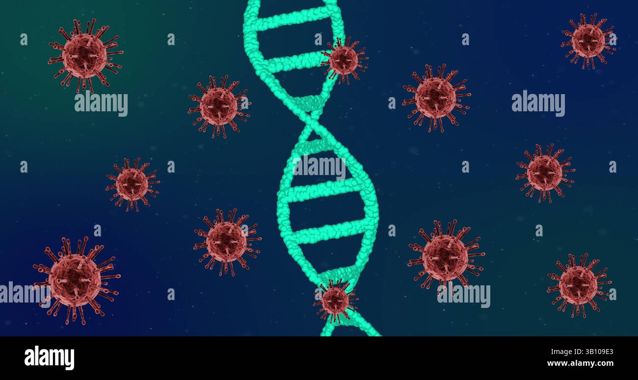 Rotating dna helix molecular particles hi-res stock photography and ...