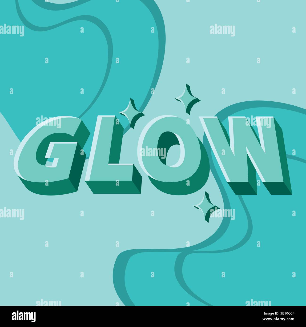Glow word with shiny sparkles. Vector illustration Stock Vector Image ...