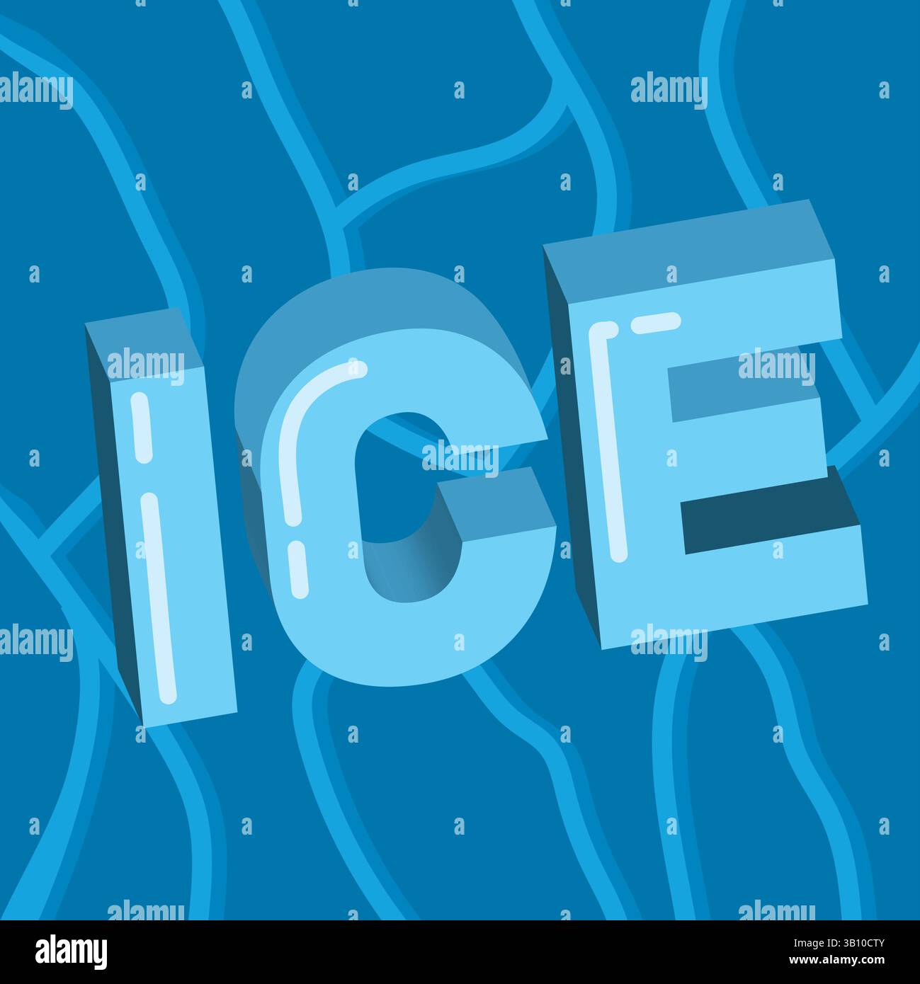 Ice text with frozen style. Vector illustration Stock Vector Image ...