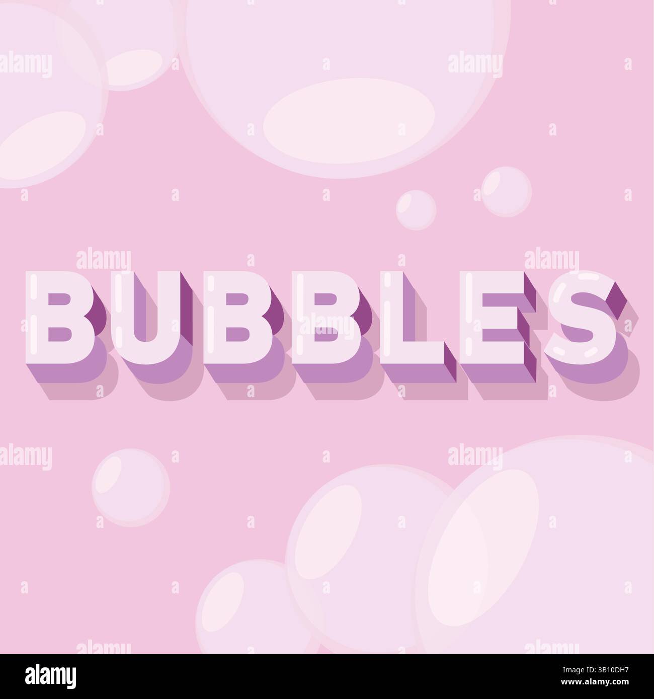 Bubbles word with round shapes. Vector illustration Stock Vector Image ...