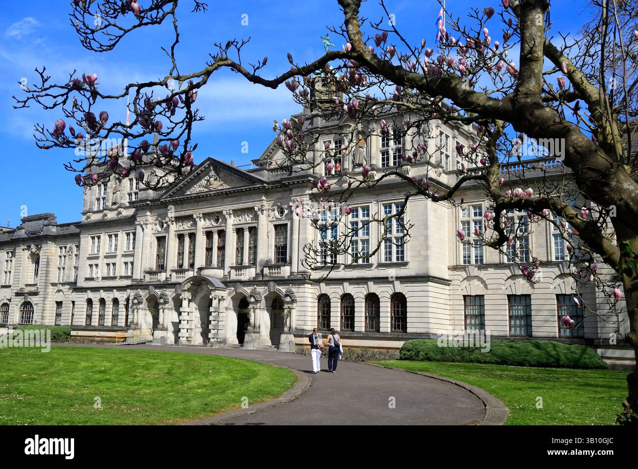 Cardiff University main building, Cathays Park, Cardiff, South Wales ...