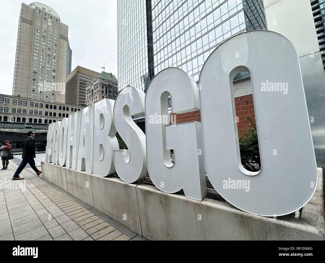 Montreal, Canada. 24th Apr, 2025. A Go Habs Go installation is seen ...