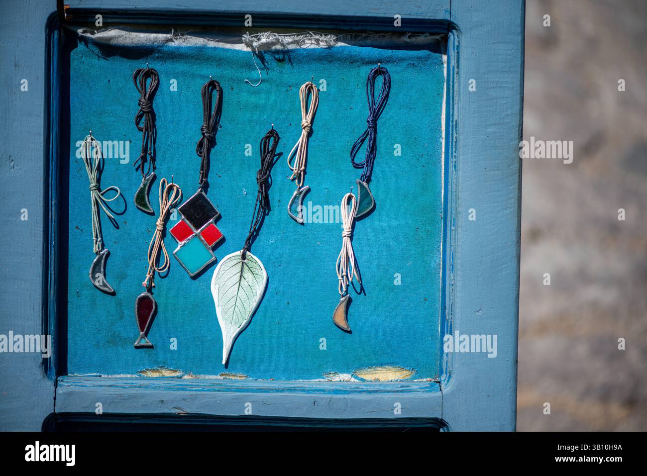 A captivating display of ancient Middle Eastern necklaces featuring ...