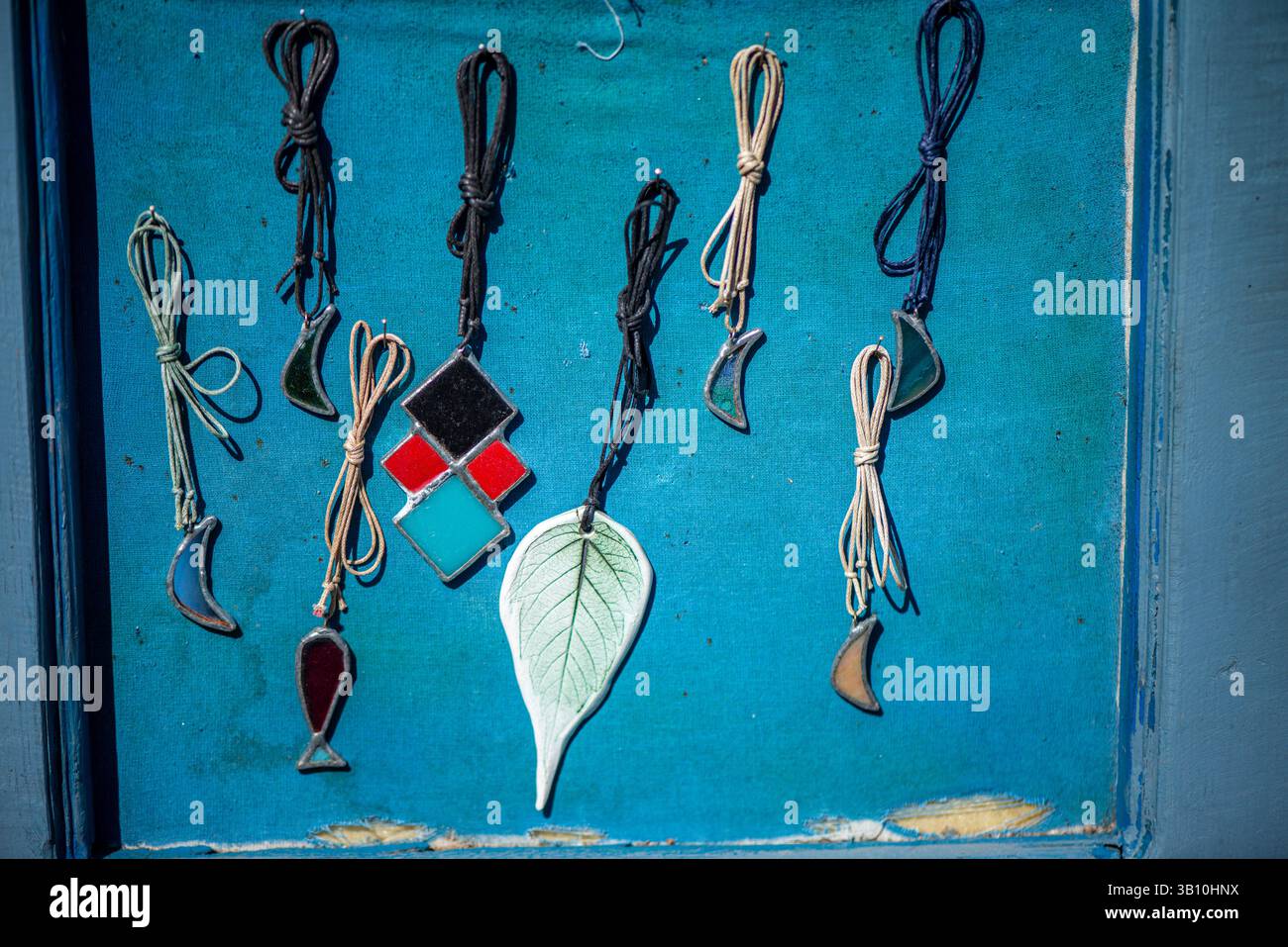 A captivating display of ancient Middle Eastern necklaces featuring ...