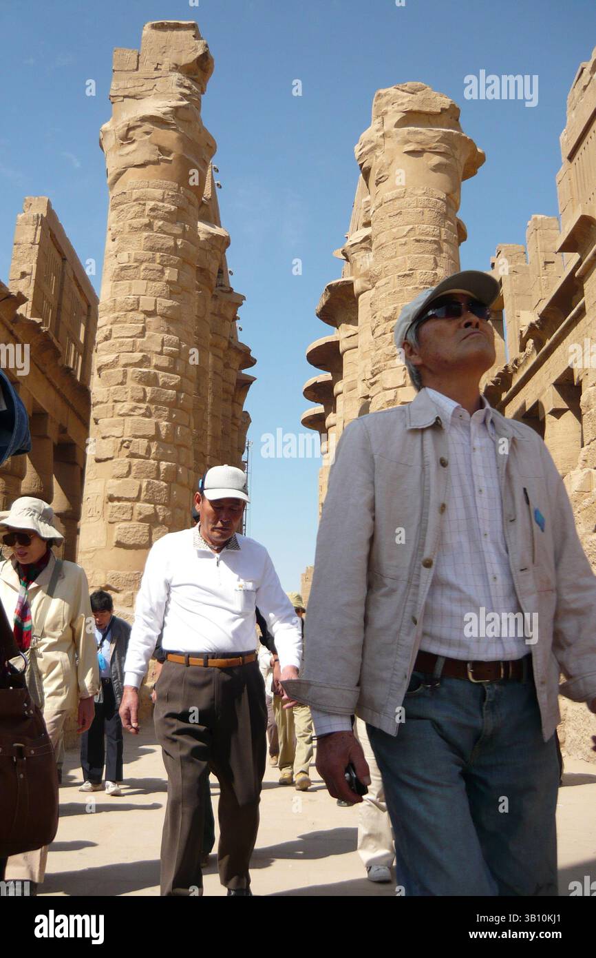 Temple complex in Egypt, stone ruins, desert landscape Stock Photo - Alamy