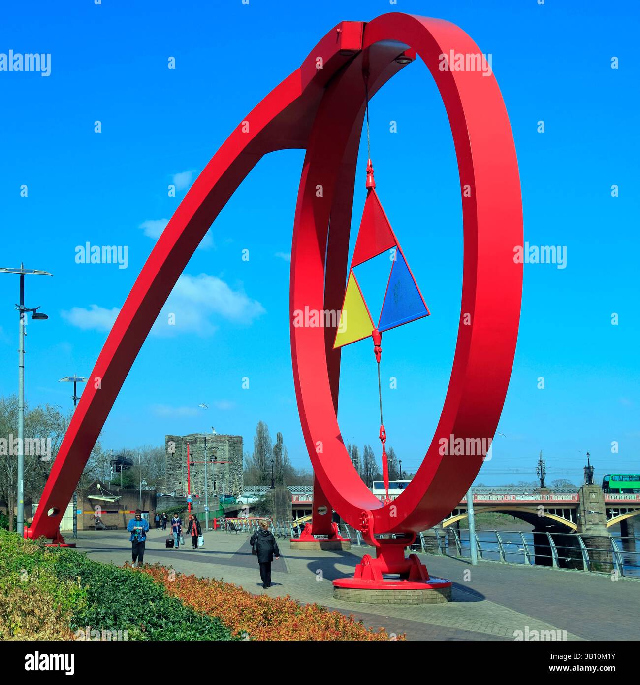 The Steel Wave sculpture by Peter Fink, Town Reach, Newport, South ...