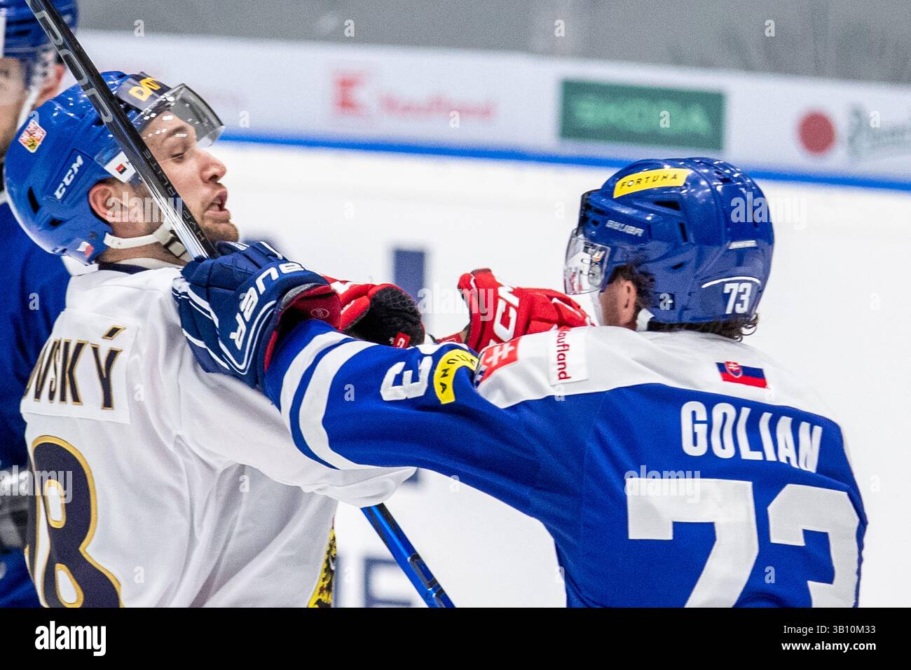 Ostrava, Czech Republic. 24th Apr, 2025. L-R Daniel Kurovsky (CZE) and ...