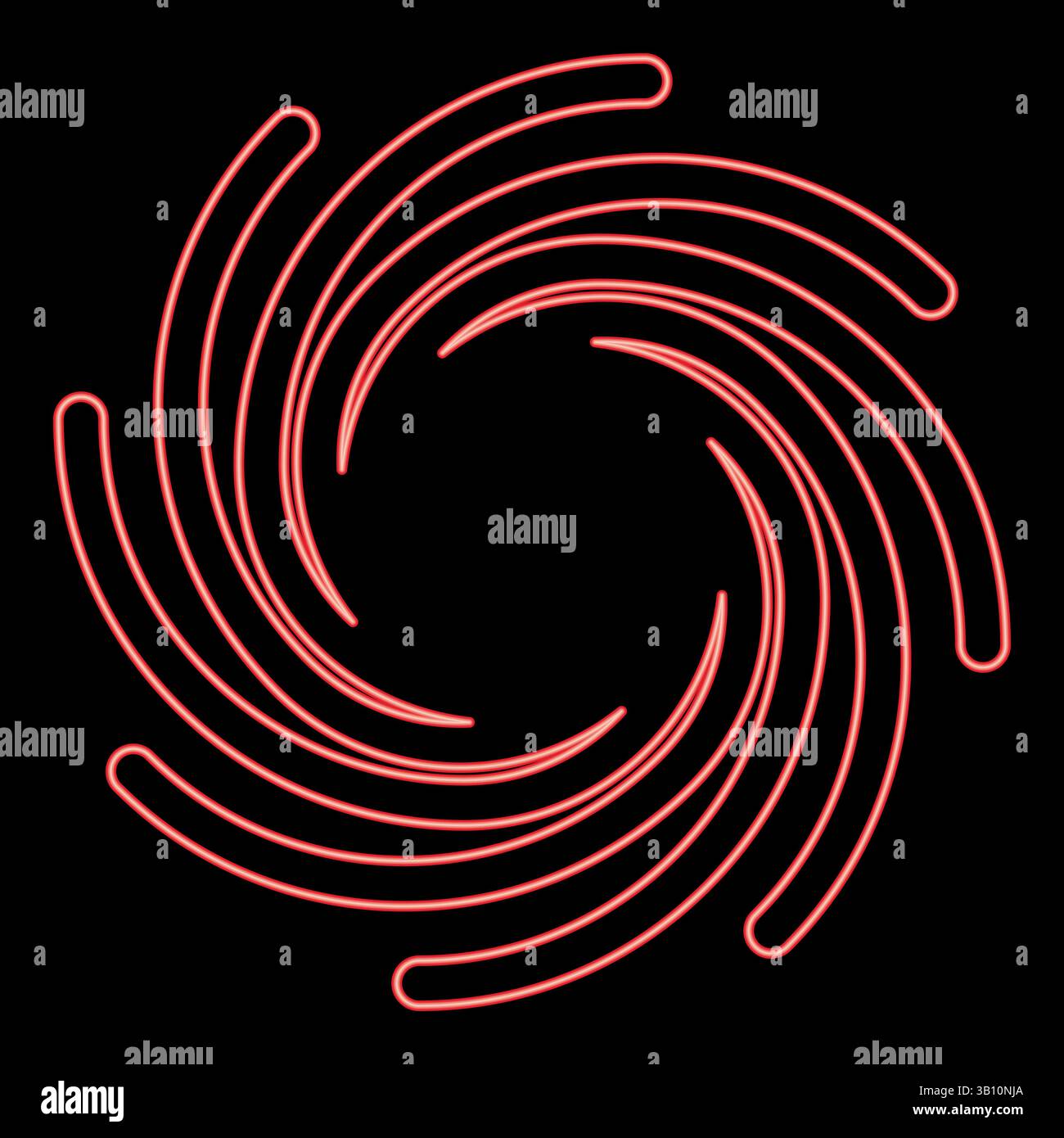 Neon gold spiral Sacred geometry symbol red color vector illustration ...