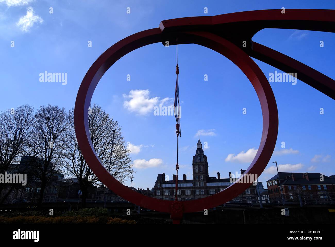 The Steel Wave sculpture by Peter Fink, Town Reach, Newport, South ...