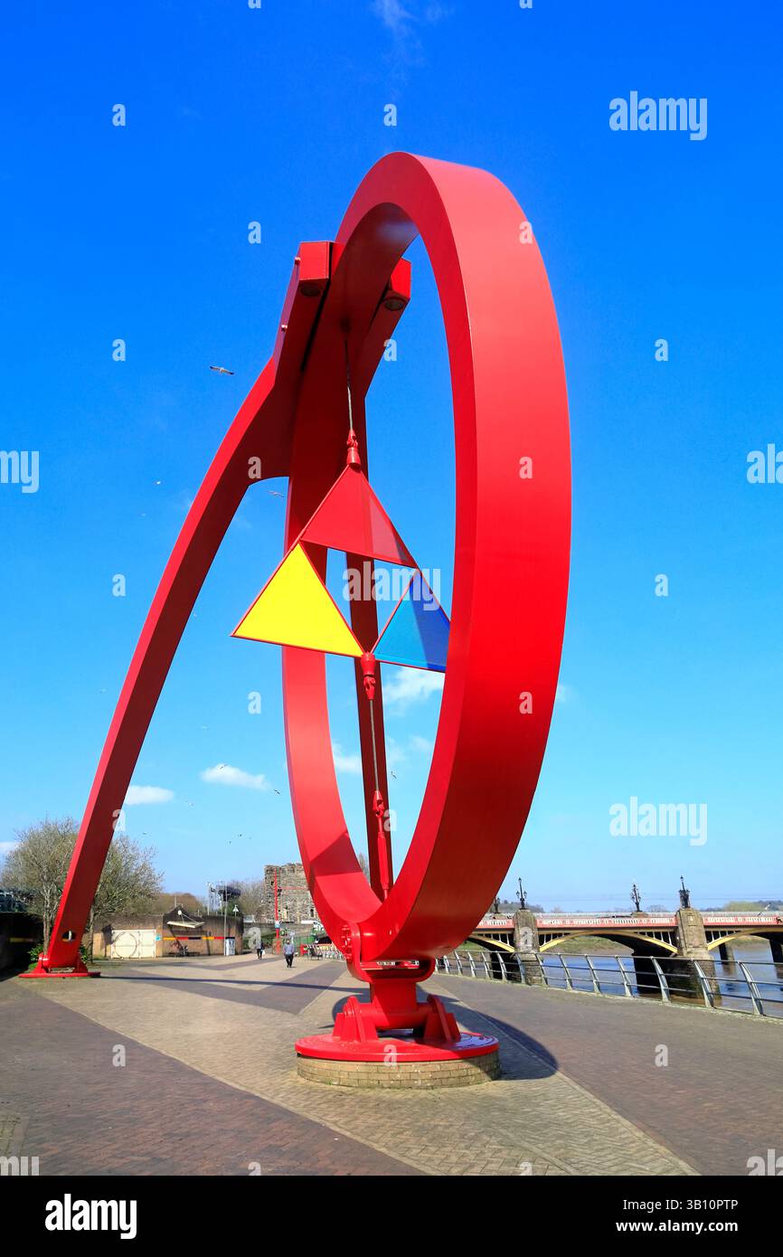 The Steel Wave sculpture by Peter Fink, Town Reach, Newport, South ...